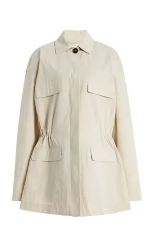 TOTEME Cinched Cotton-blend Utility Jacket - Neutral