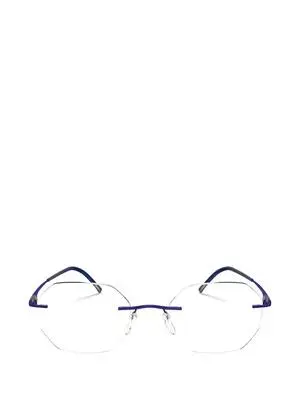 SILHOUETTE Purist Geometric-frame Glasses - Blue