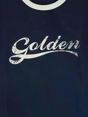 GOLDEN GOOSE Logo-print T-shirt - Blue