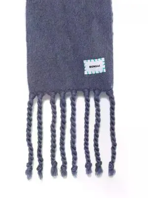 BONSAI Fringed Logo-patch Scarf