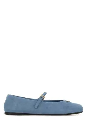 Prada Light Suede Ballerinas - Blue