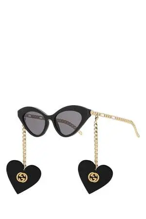 Gucci Two-tone Acetate And Metal Cat Eye Sunglasses - Multicolor