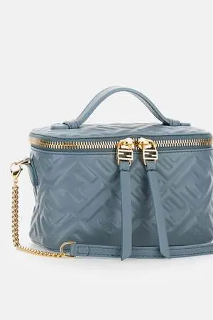 Fendi Vanity Case In Tobacco Ff Jacquard - Multicolor