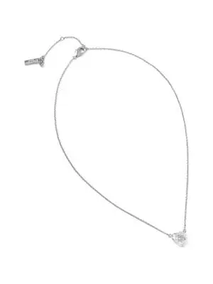Kurt Geiger Eagle Head Heart Pendant Necklace - Silver