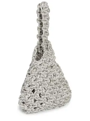 HIBOURAMA Niky" Crystal Embellished Bag - Silver