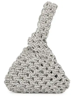 HIBOURAMA Niky" Crystal Embellished Bag - Silver