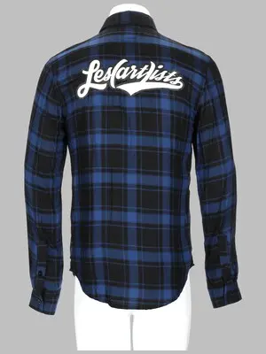 LES ARTISTS Plaid Logo Shirt