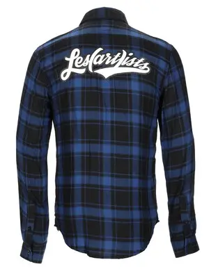 LES ARTISTS Plaid Logo Shirt