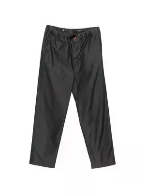 Kiton Drawstring Logo Patch Trousers - Grey