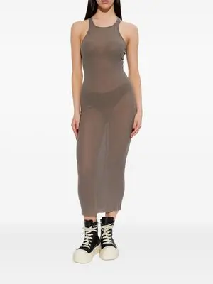 Rick Owens Ribbed Knit Midi Dress - Multicolor