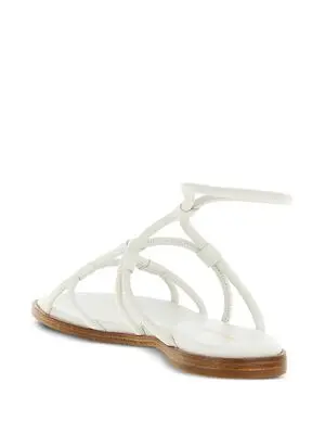 GIANVITO ROSSI Flat Leather Ankle Strap Sandals - Multicolor