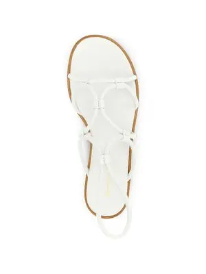 GIANVITO ROSSI Flat Leather Ankle Strap Sandals - Multicolor