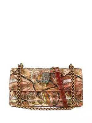 Kurt Geiger Kensington Crystal-Embellished Shoulder Bag Orange