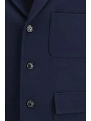 Gucci Cotton Jersey Single-breasted Jacket - Blue