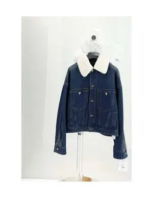 Dior Denim Jacket With Shearling Collar - Blue