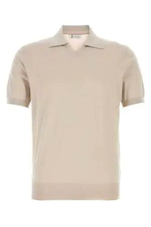 Brunello Cucinelli Sand Cotton Polo Shirt - Brown