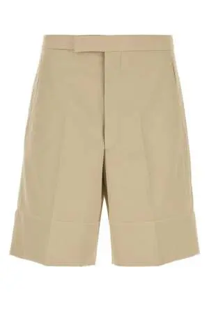 Prada Sand Cotton Bermuda Shorts - Brown