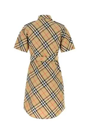 Burberry Embroidered Poplin Shirt Dress - Multicolor
