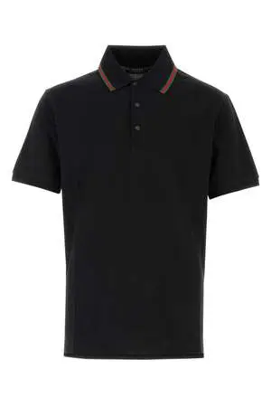 Gucci Piquet Polo Shirt - Black