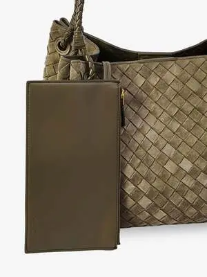 Bottega Veneta Parachute Large Suede Shoulder Bag - Multicolor