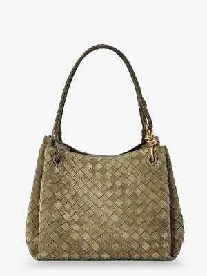 Bottega Veneta Bottega Veneta Parachute Large Suede Shoulder Bag Multicolor