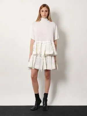 Alaïa Ruffled Virgin Wool Mini Skirt - Multicolor