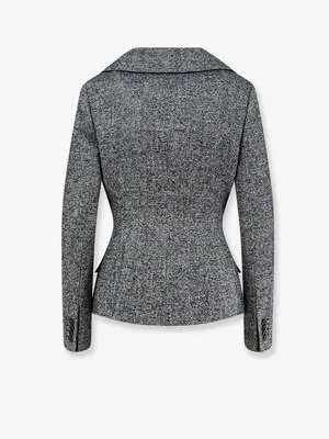 Dior Single-button Bouclé Chevron Blazer