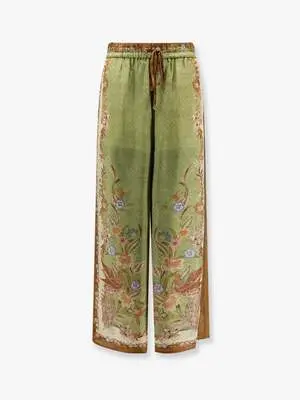 Zimmermann Indra Silk Trousers - Multicolor