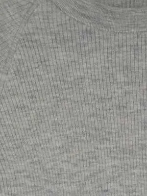 Brunello Cucinelli Ribbed Crew Neck 3/4 Sleeve Sweater - Multicolor