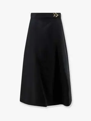 Valentino Garavani VALENTINO Crepe Couture Midi Skirt Multicolor