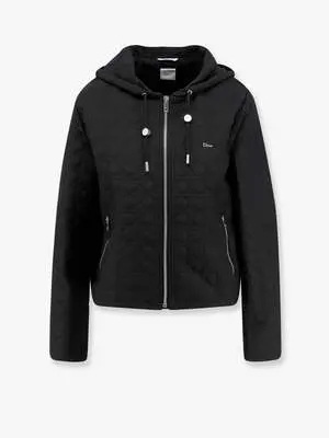 Dior Quilted Technical Taffeta Jacket With Drawstring Hood