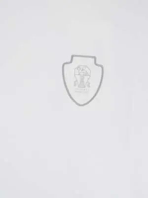 Brunello Cucinelli Technical Fabric T-shirt With Front Logo Patch