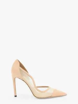 JIMMY CHOO Brigitte Voile And Suede Decollete Pumps - Multicolor