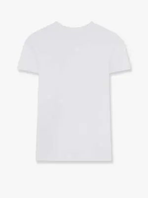 Celine Cotton T-shirt With Front Lettering Logo Print