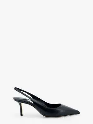 JIMMY CHOO Love 65 Leather Slingback Pumps - Black