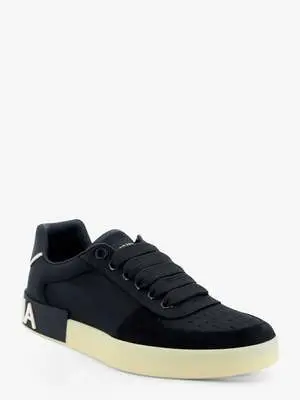 Dolce & Gabbana Nylon And Suede Sneakers With Back Lettering Logo