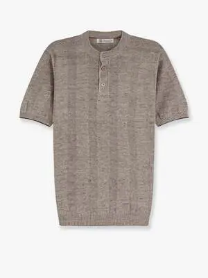 Brunello Cucinelli Short Sleeve Knit Sweater