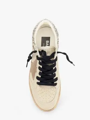 GOLDEN GOOSE Ballstar Leather Sneakers With Iconic Side Logo - Multicolor