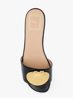 Dior Medaillon Leather Slides - Multicolor