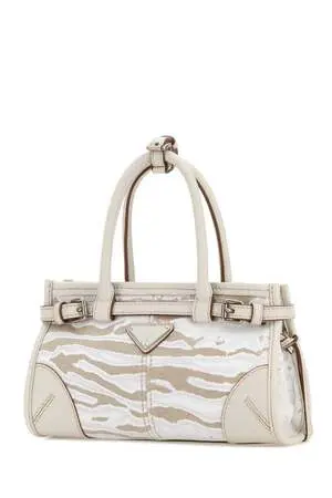 Prada Printed Canvas Small Bonnie Handbag - Multicolor