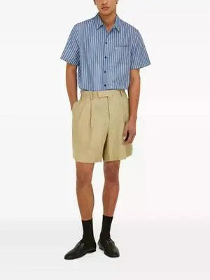 FERRAGAMO Linen Bermuda Shorts