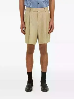 FERRAGAMO Linen Bermuda Shorts