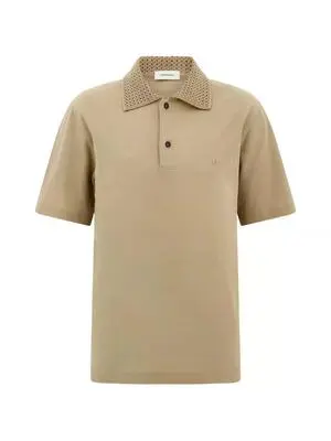FERRAGAMO Polo Shirt With Knitted Collar