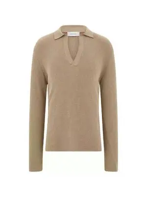 FERRAGAMO Long-sleeve Polo Shirt - Neutrals