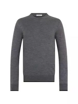 PAOLO PECORA Crew Neck Long Sleeve Sweater - Grey