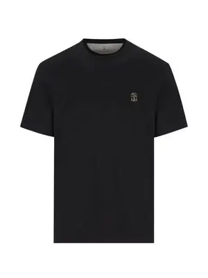 Brunello Cucinelli Logo Cotton T-shirt - Multicolor