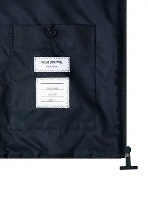 Thom Browne Short Down Jacket With 4-bar Stripe Detail - Multicolor