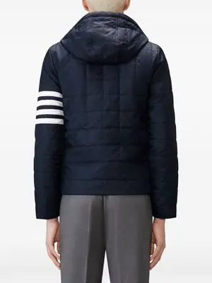 Thom Browne Short Down Jacket With 4-bar Stripe Detail - Multicolor