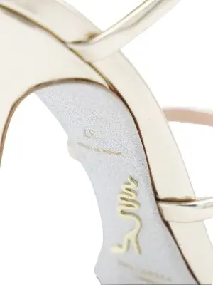 Rene Caovilla Cleo Spiral Heel Sandals - Silver