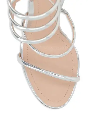 Rene Caovilla Cleo High Heel Sandals - Silver